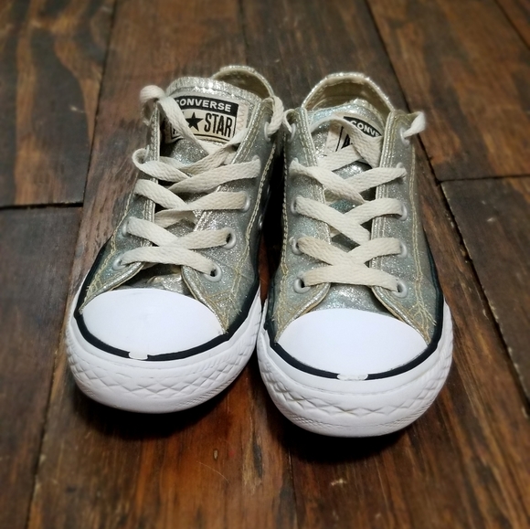 Converse | Shoes | Silver Glitter Converse | Poshmark